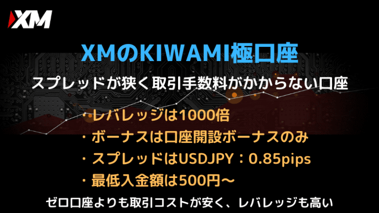 XMのKIWAMI極口座の特徴とスプレッド ゼロ口座との違い